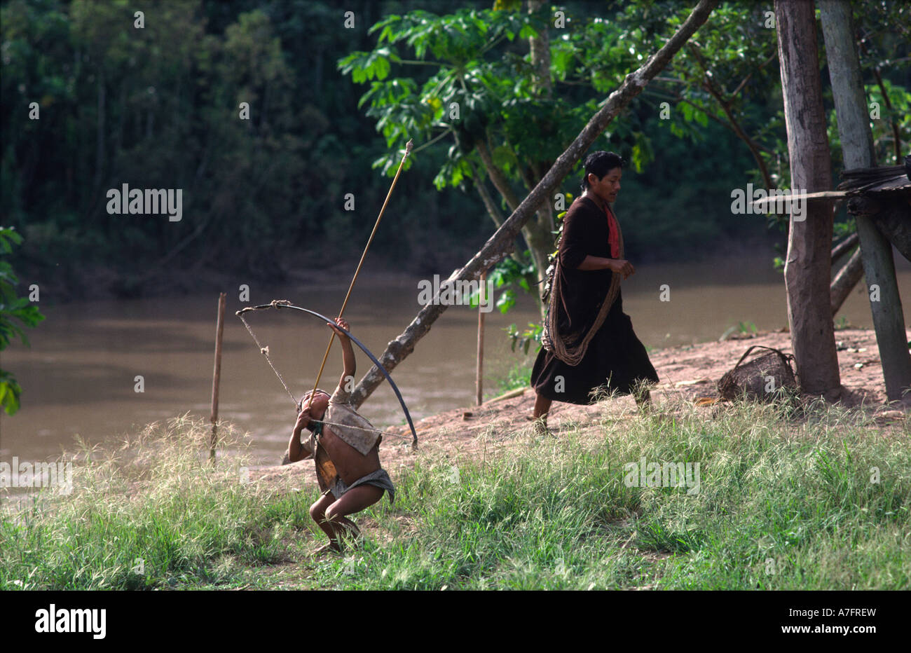 Amazon tribe bow arrow hi-res stock photography and images - Alamy