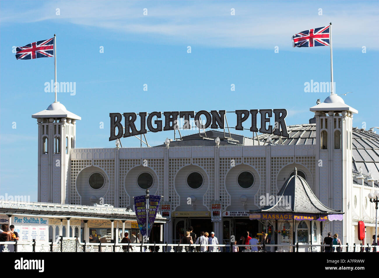 BRIGHTON PIER Famous seaside landmark Also known as Palace Pier Stock ...