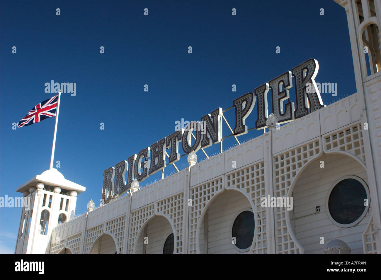 BRIGHTON PIER Famous seaside landmark Also known as Palace Pier Stock ...