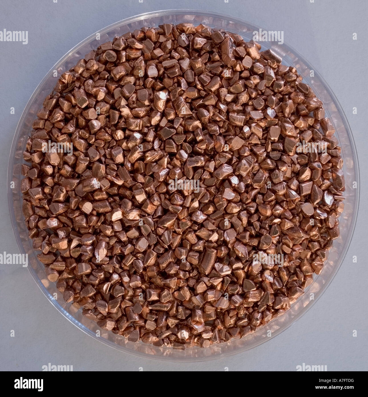 copper filings elements periodic table Stock Photo - Alamy