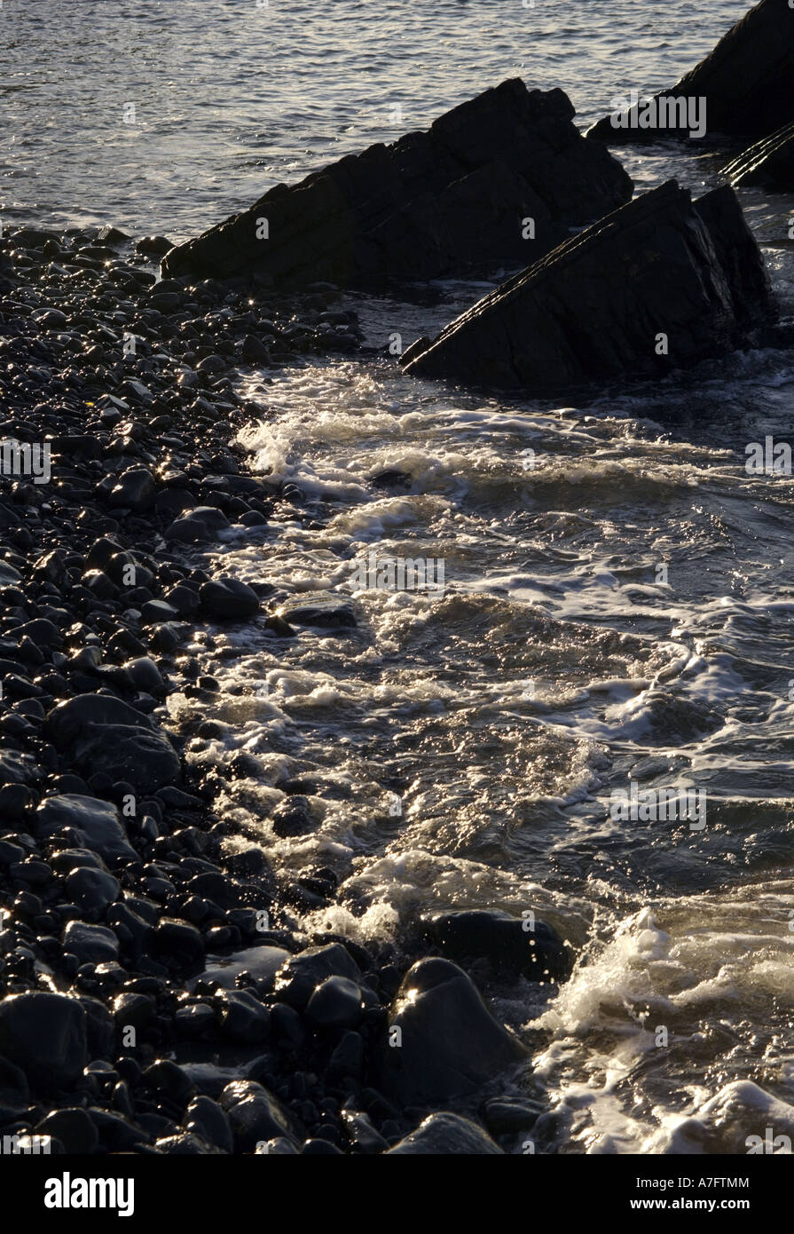 sea ocean rocks devon coast england uk europe Stock Photo - Alamy