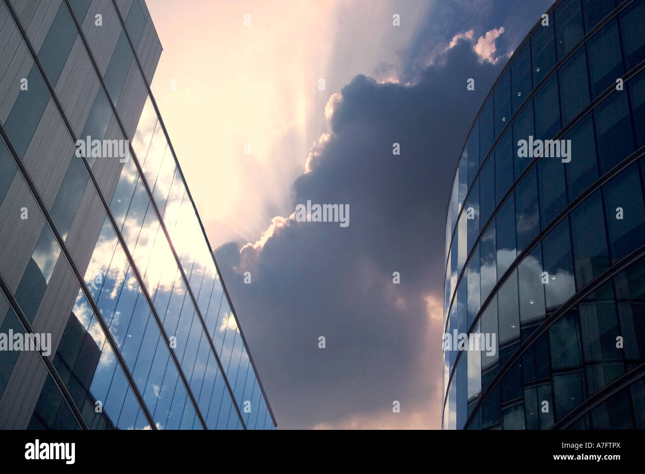 office block clouds Stock Photo - Alamy