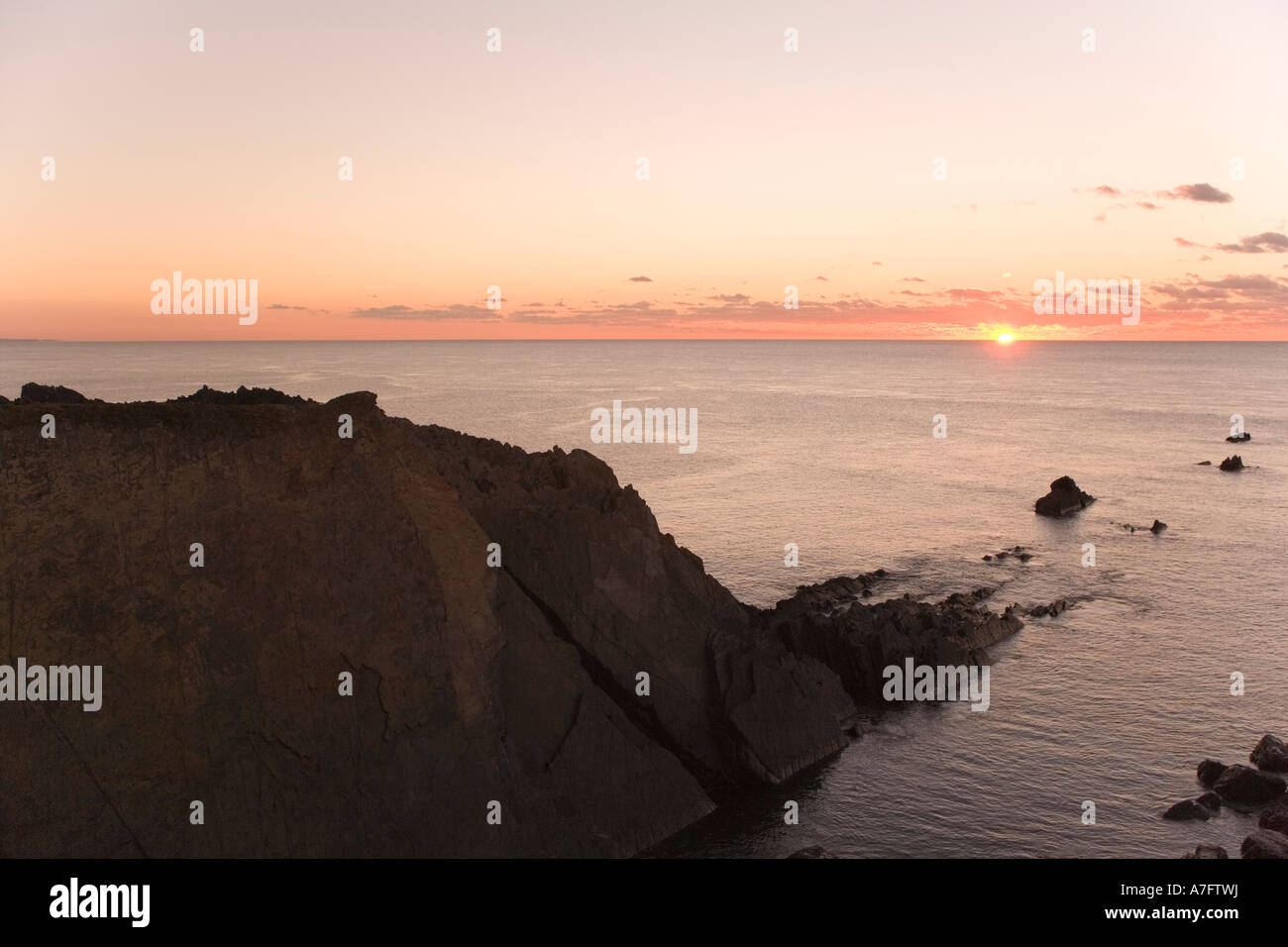 sunset devon hartland quay Stock Photo - Alamy