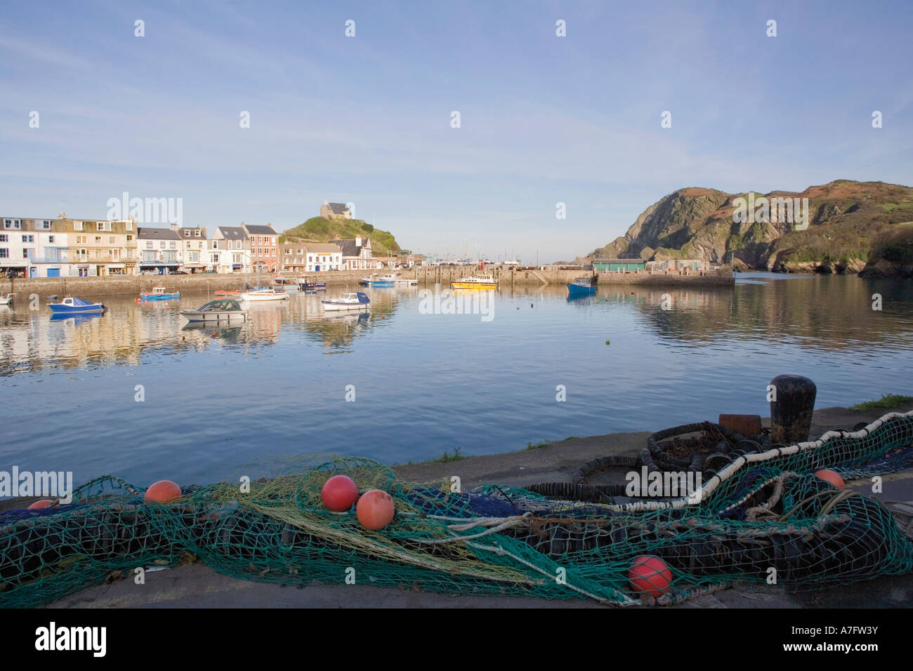 england devon uk english british ilfracombe harbour Stock Photo - Alamy