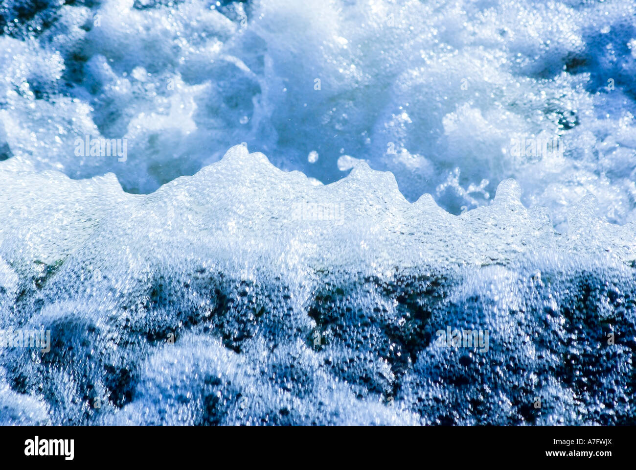 water rushing over weir Stock Photo - Alamy