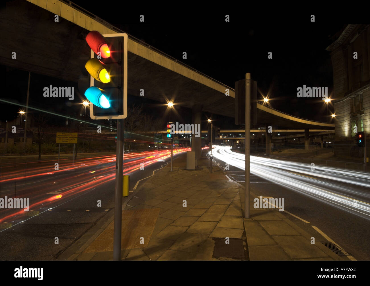 Traffic lights in Liverpool Stock Photo - Alamy