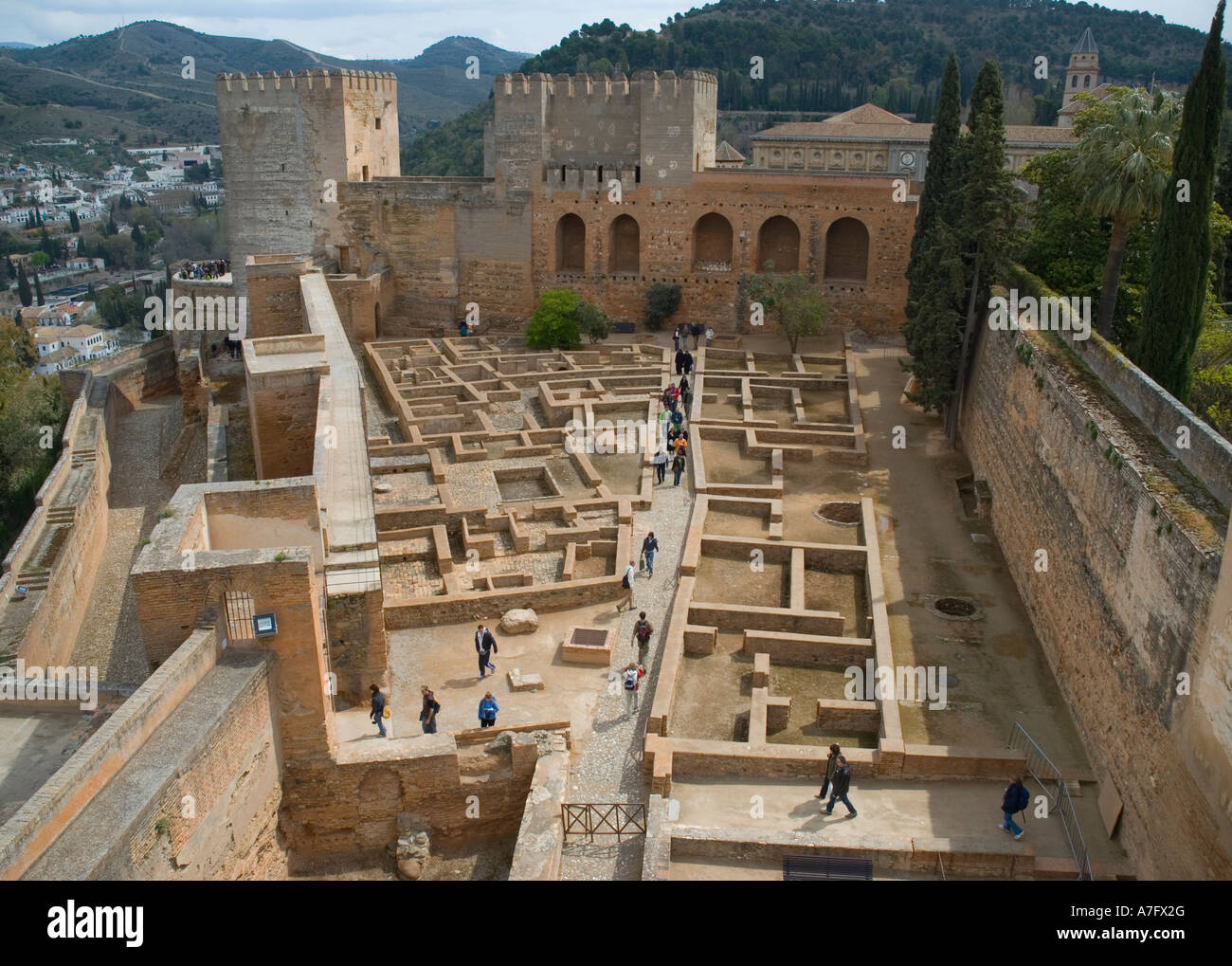 The Alcazaba Fortress Alhambra Granada Spain Stock Photo - Alamy