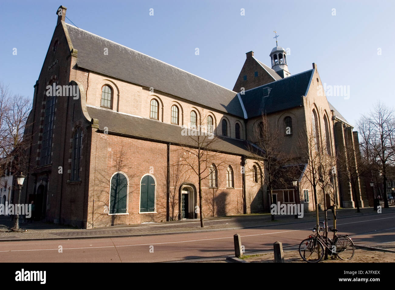 Janskerk church in Utrecht with blue sky background Holland Stock Photo ...