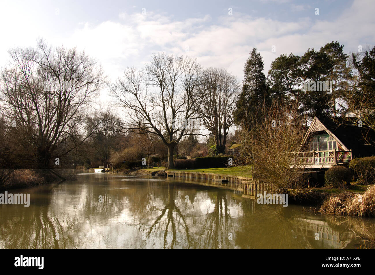 Boathouse on the River Cherwell in Summertown, Oxford Stock Photo - Alamy