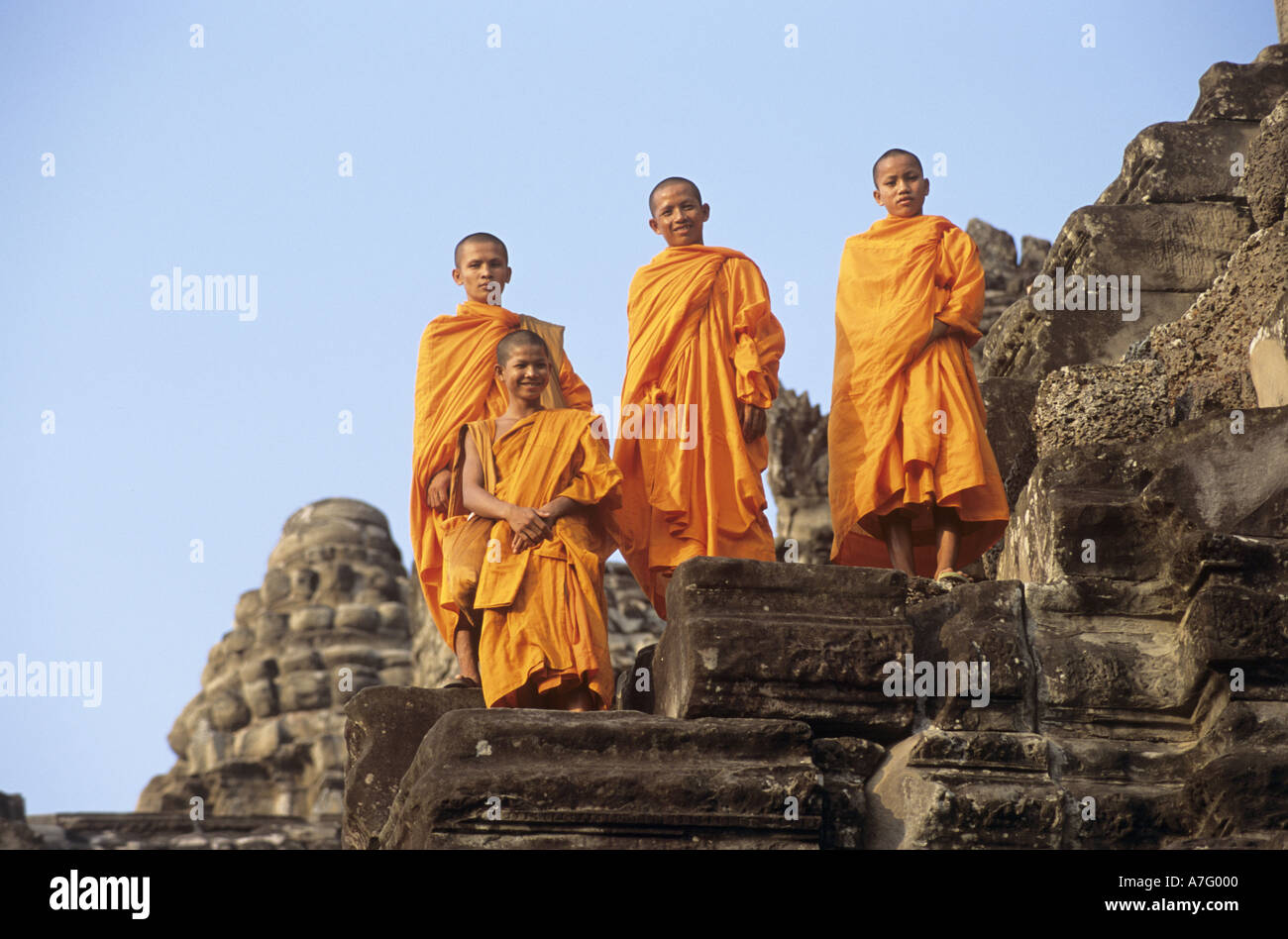 Monks at Angkor Wat Cambodia Stock Photo - Alamy