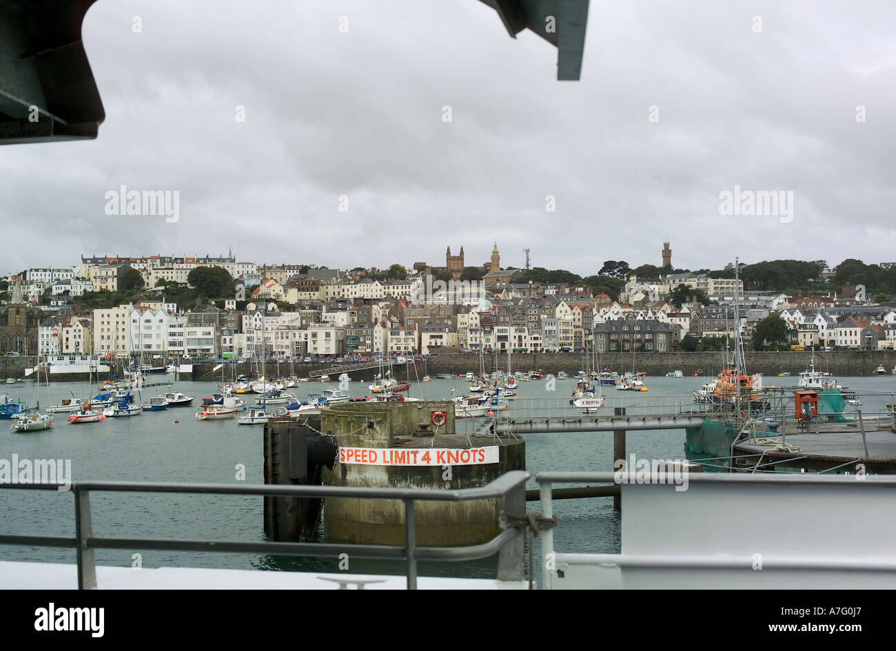 ST-PETER PORT HARBOUR GUERNSEY CHANNEL ISLANDS GREAT-BRITAIN Stock ...