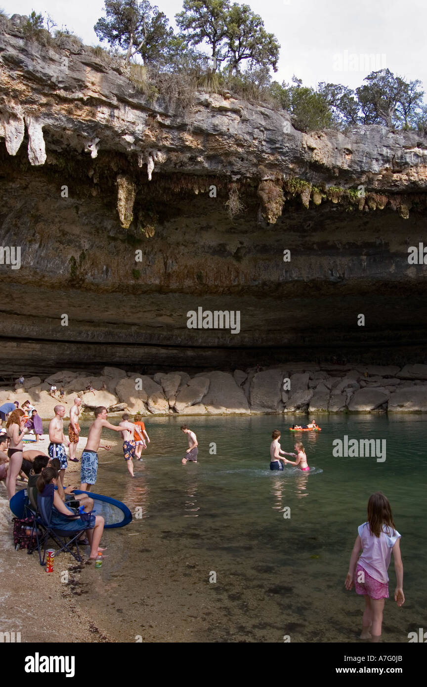 Natural rock cliff overhang and public pool Stock Photo - Alamy