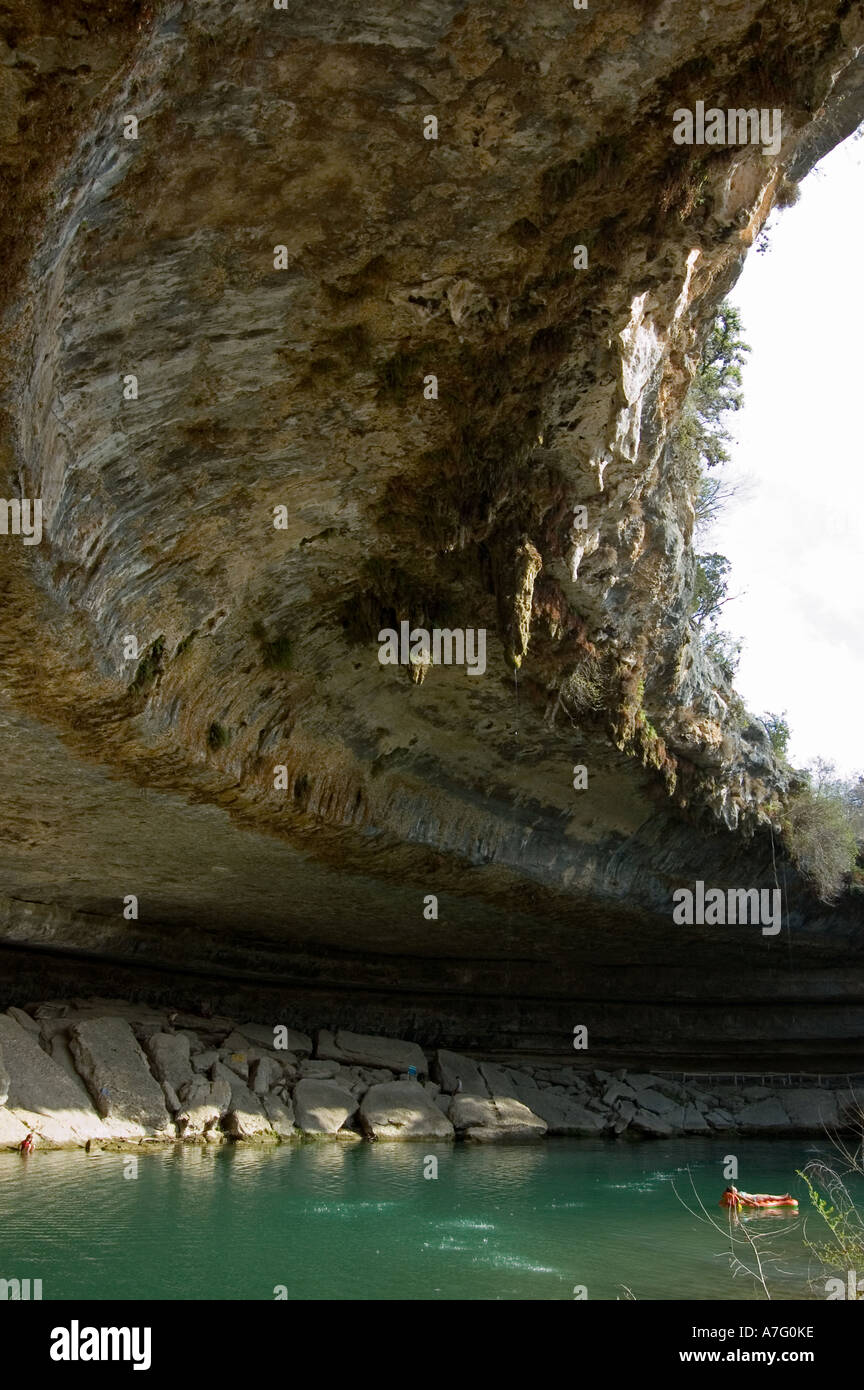 Natural pool and rock formation cliff overhang Stock Photo - Alamy