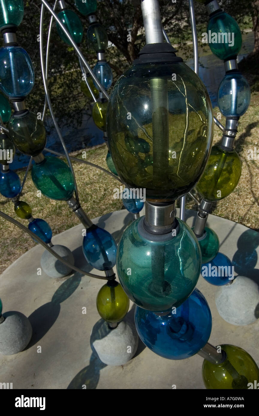 Glass and metal sculpture Stock Photo - Alamy