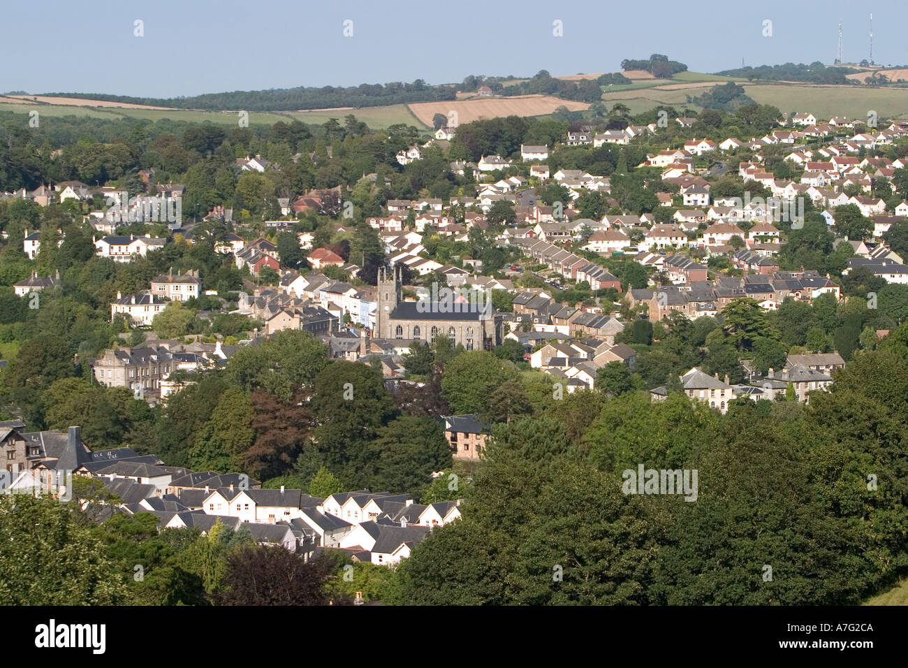 The town of Totnes Devon England CREDIT LIGHTWORKS MEDIA ALAMY Stock ...