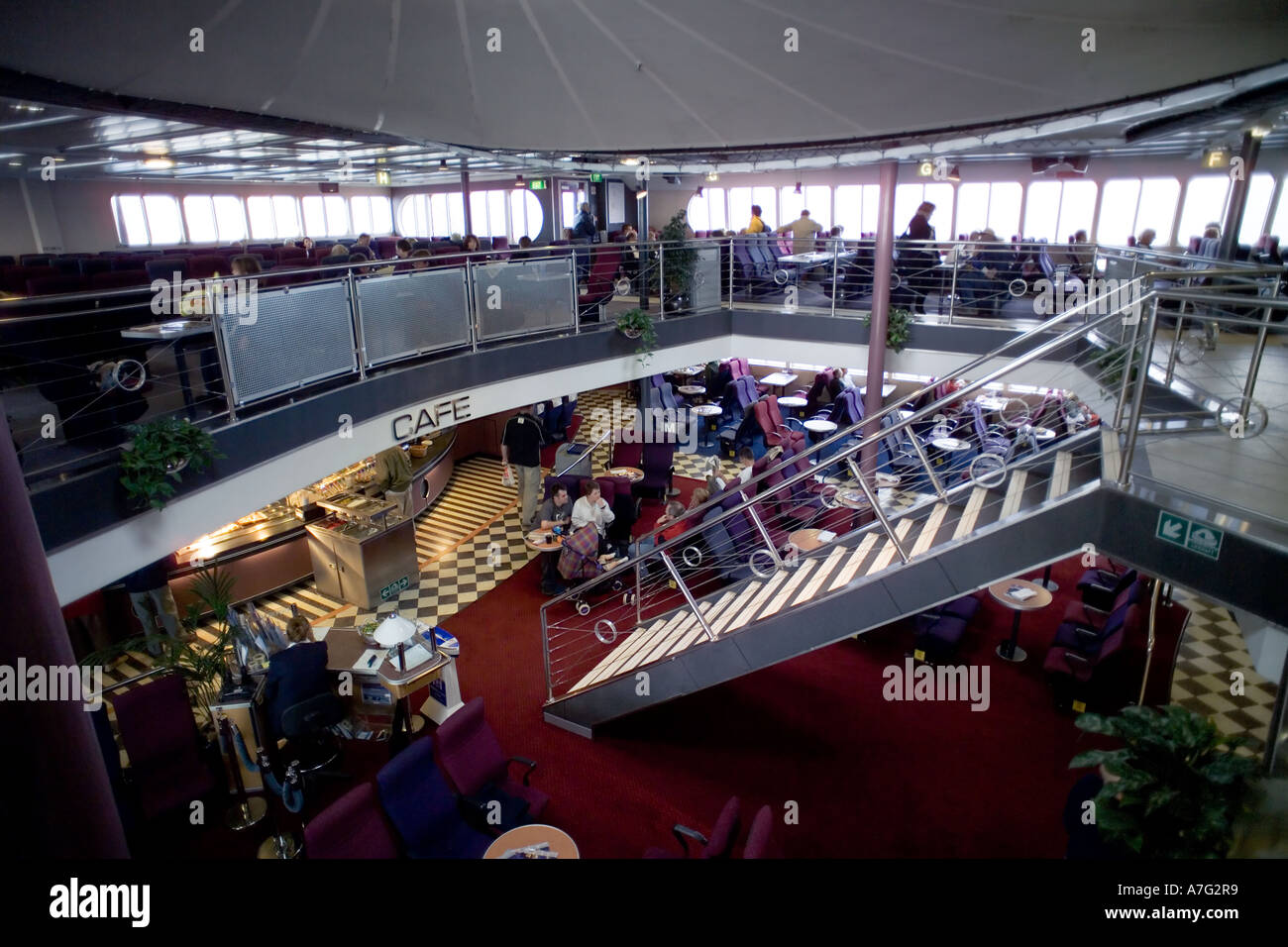 INSIDE CONDOR EXPRESS HIGH-SPEED FERRY BETWEEN BRITTANY FRANCE AND ...