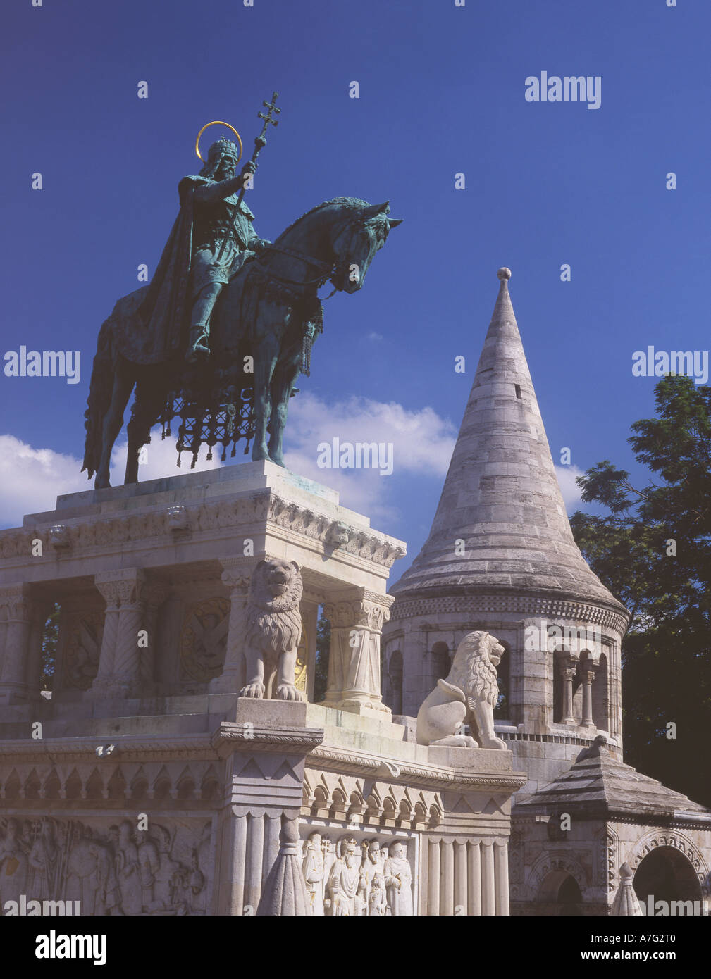 Statue of St Stephen Szent Istvan Kiraly Fishermen's Bastion Buda ...