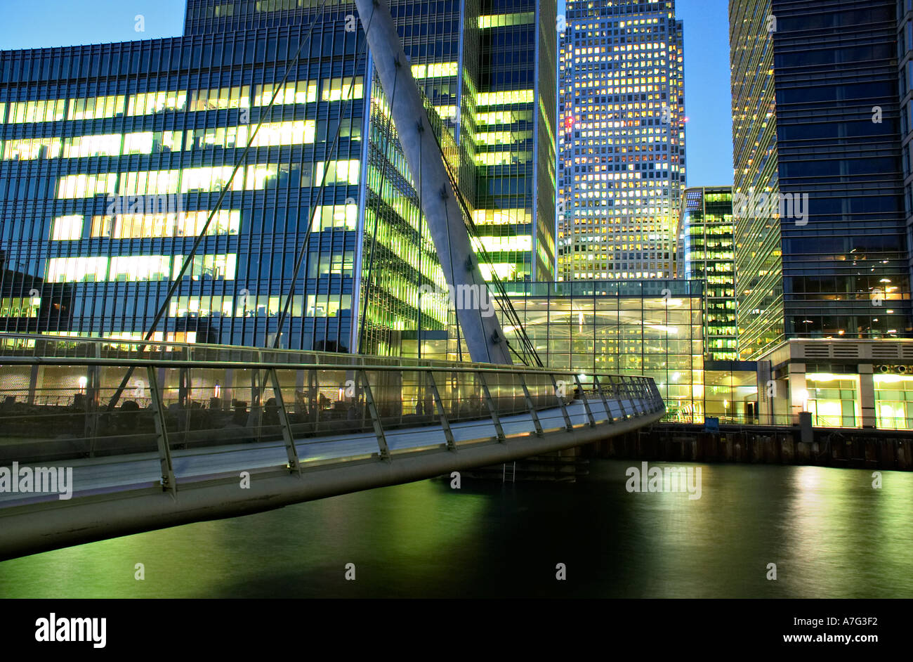 Wilkinson Bridge in Canary Wharf in Docklands London United Kingdom ...