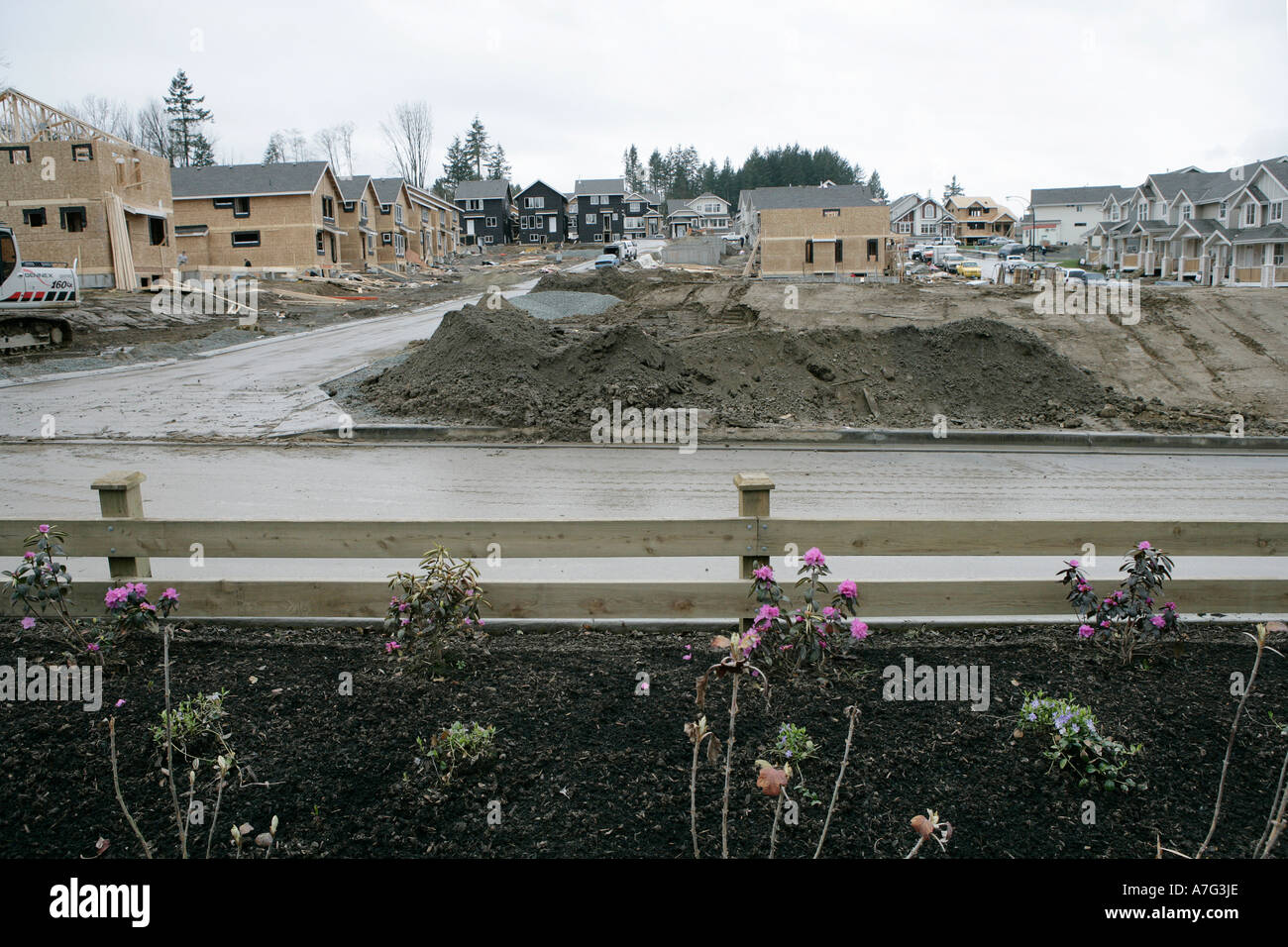 New home construction in South Surrey BC subdivision Stock Photo - Alamy