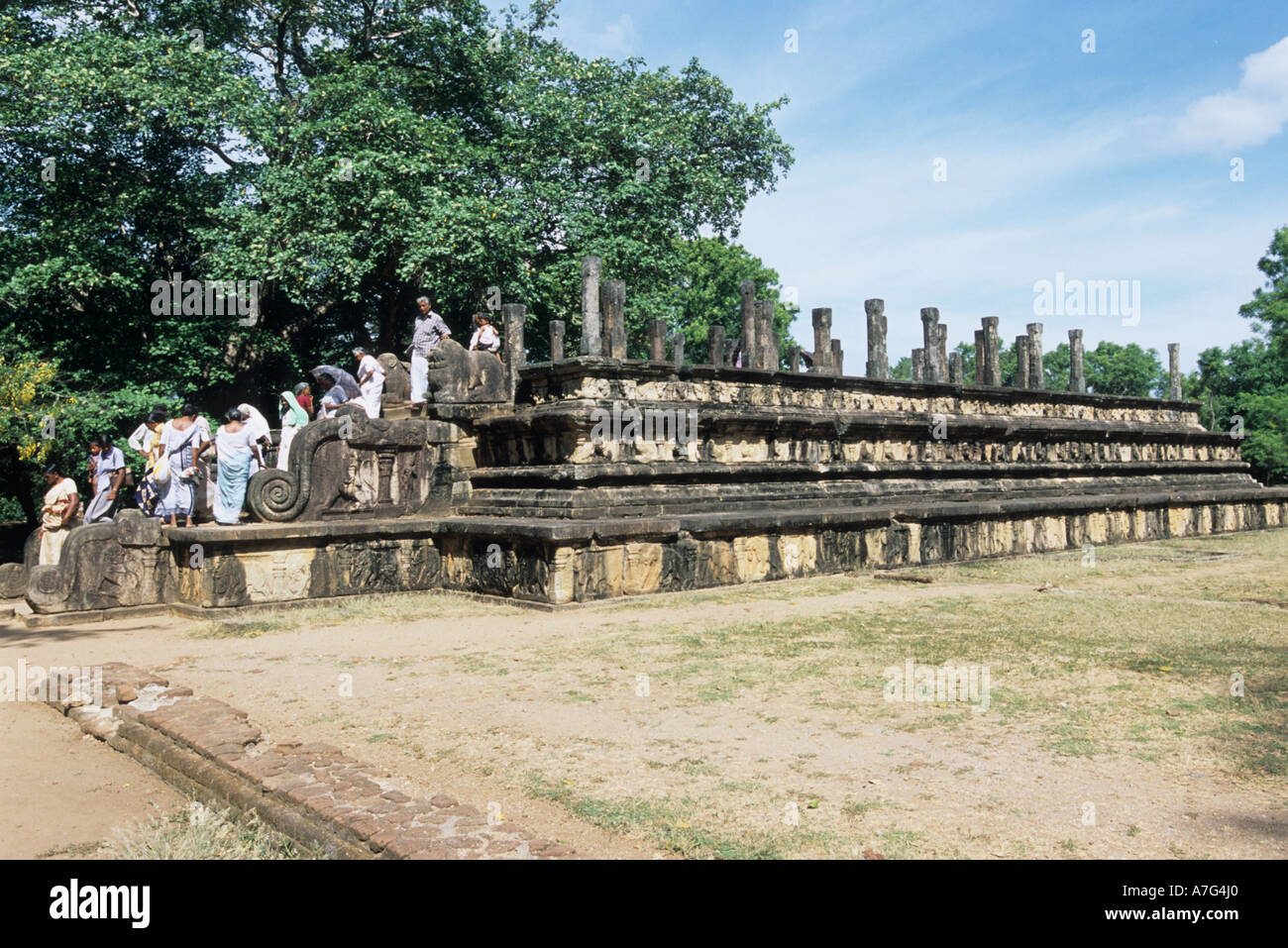 View of the Council Chamber of King Parakramabahu (12th c.) at ...