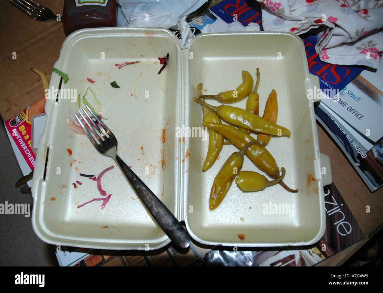 Remains of a kebab Stock Photo - Alamy