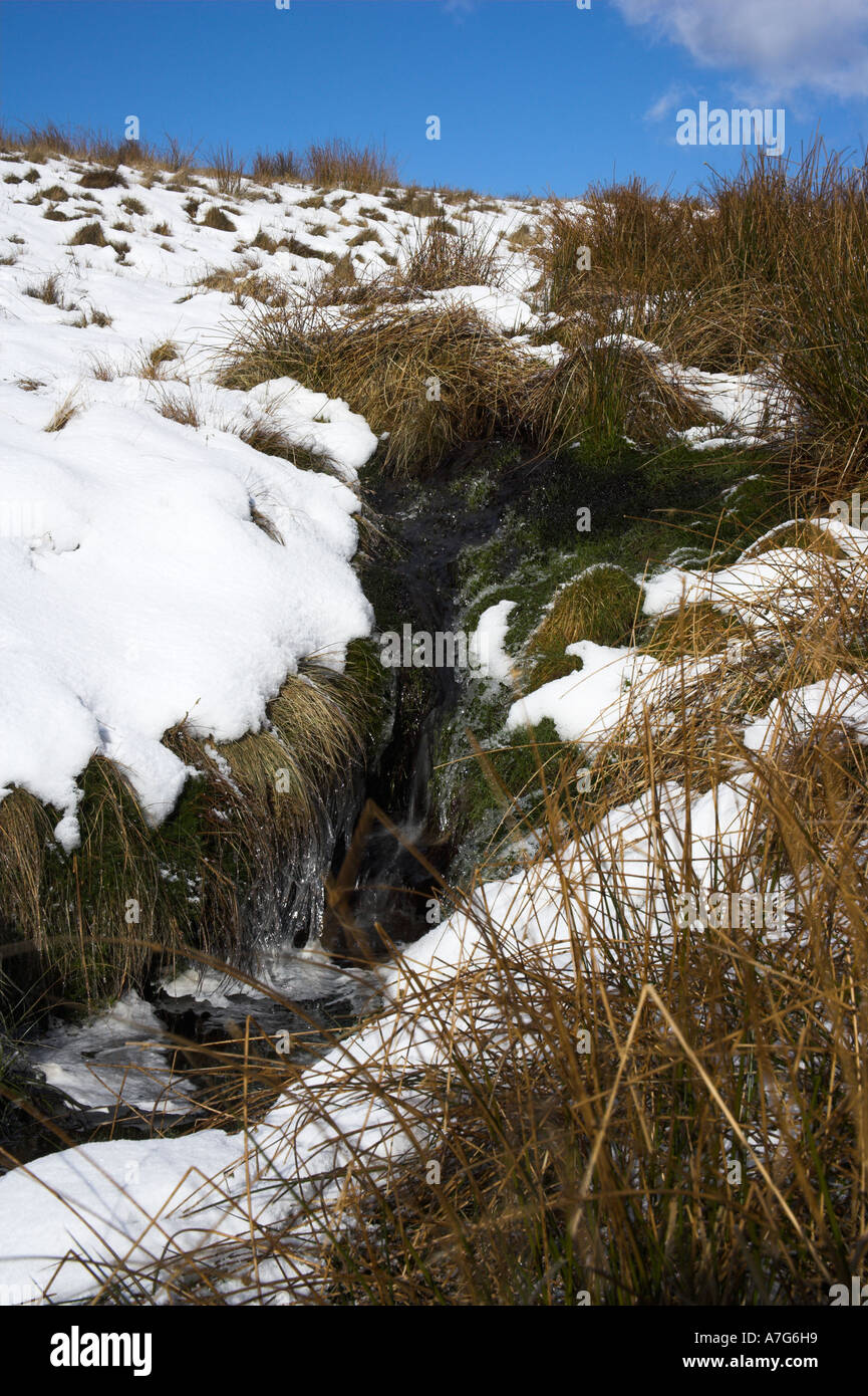 Doctors Gate in Winter in the Peak District near Glossop Stock Photo ...