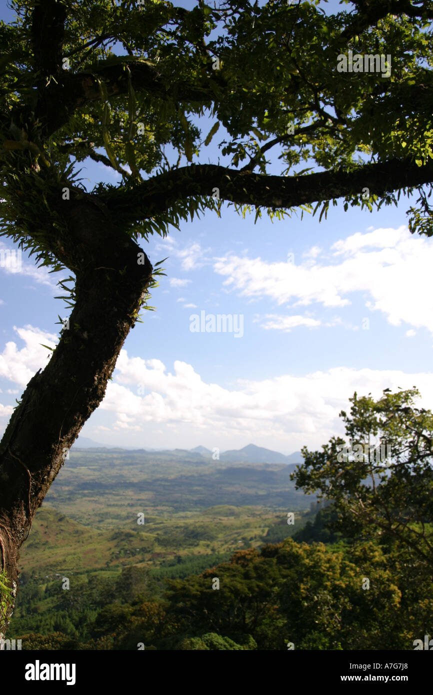 View from Zomba Plateau looking eastwards Stock Photo - Alamy