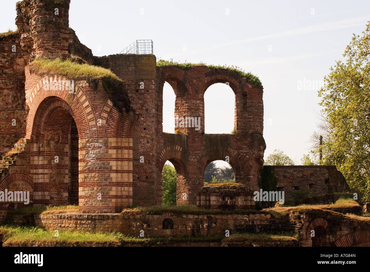 The Imperial Baths Kaiserthermen in Trier Germany April 2007 Stock ...
