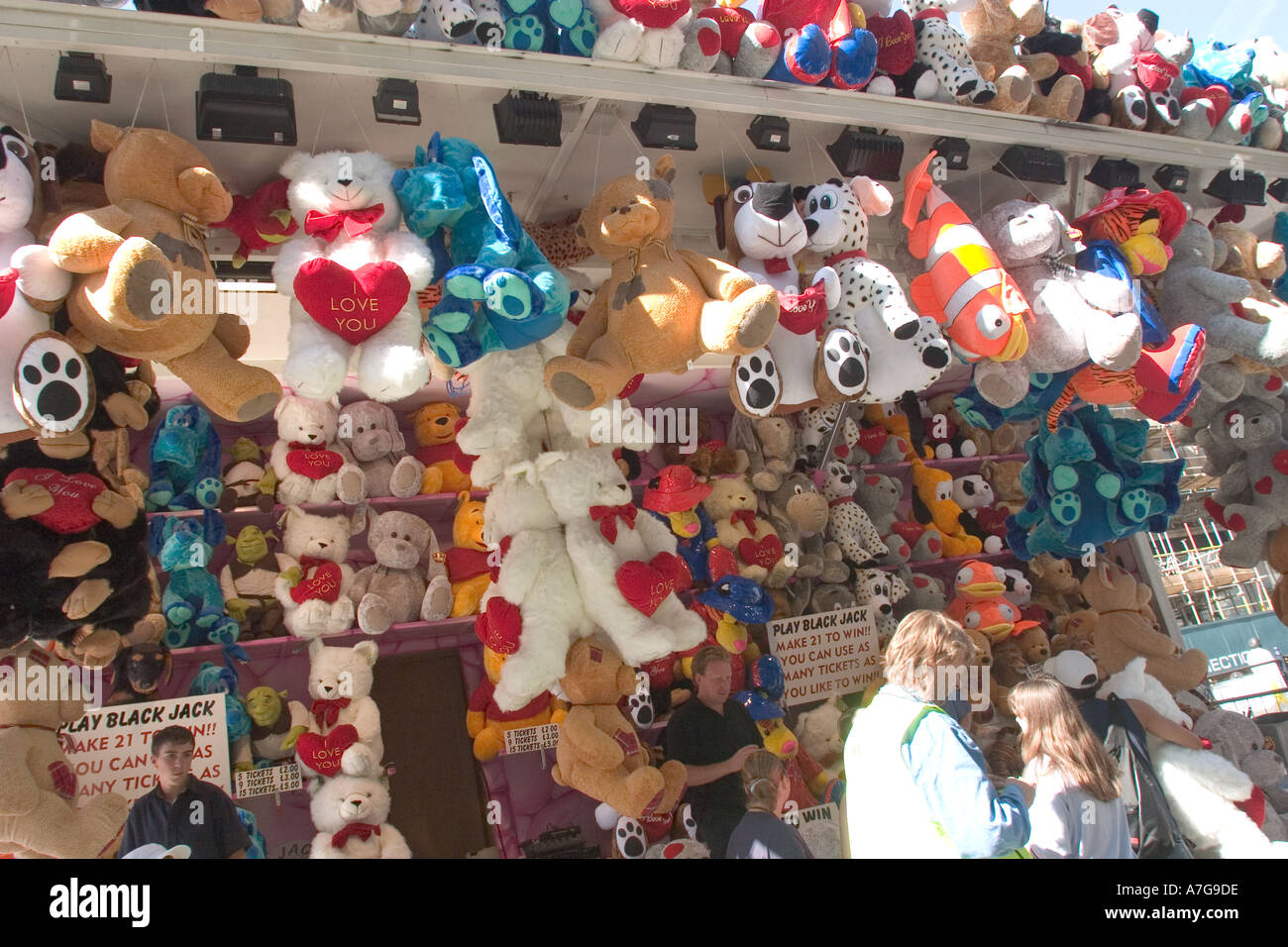 Regent Street International Festival with funfair soft toy stall Stock ...