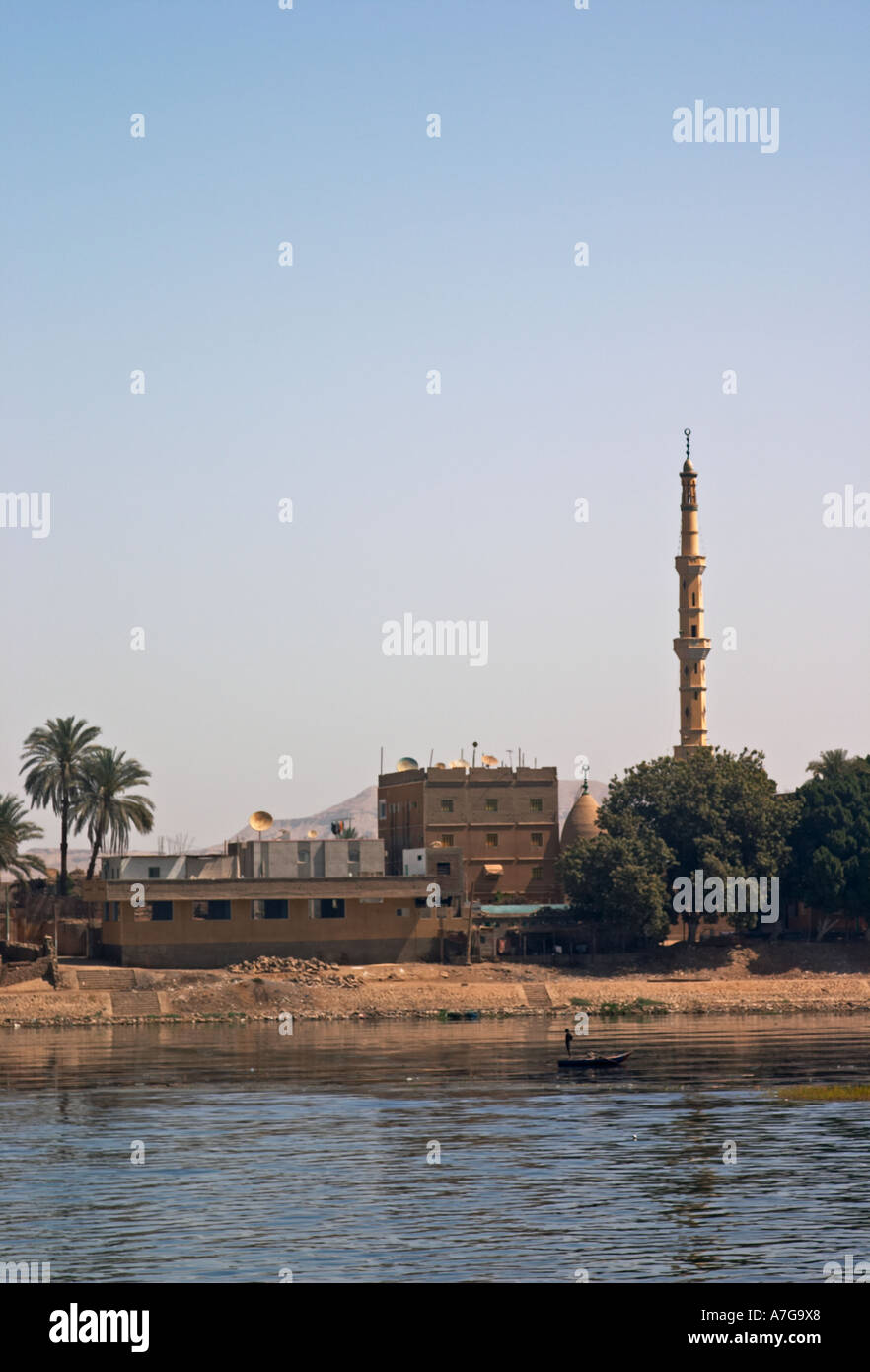 Mosque on the River Nile Stock Photo - Alamy