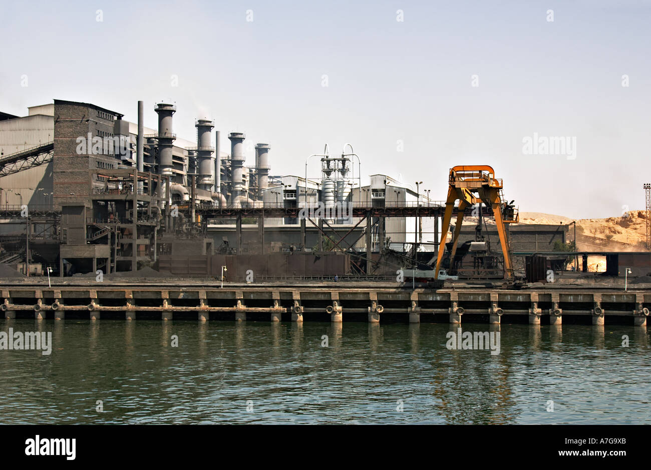 Factory on the River Nile Stock Photo - Alamy