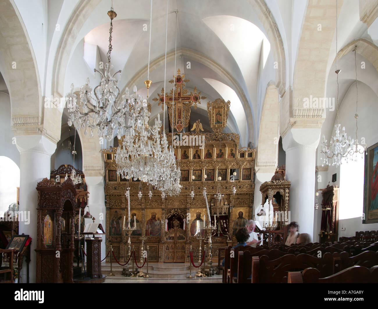 Omodos Church of the Holy Cross interior Omodos Troodos mountain ...