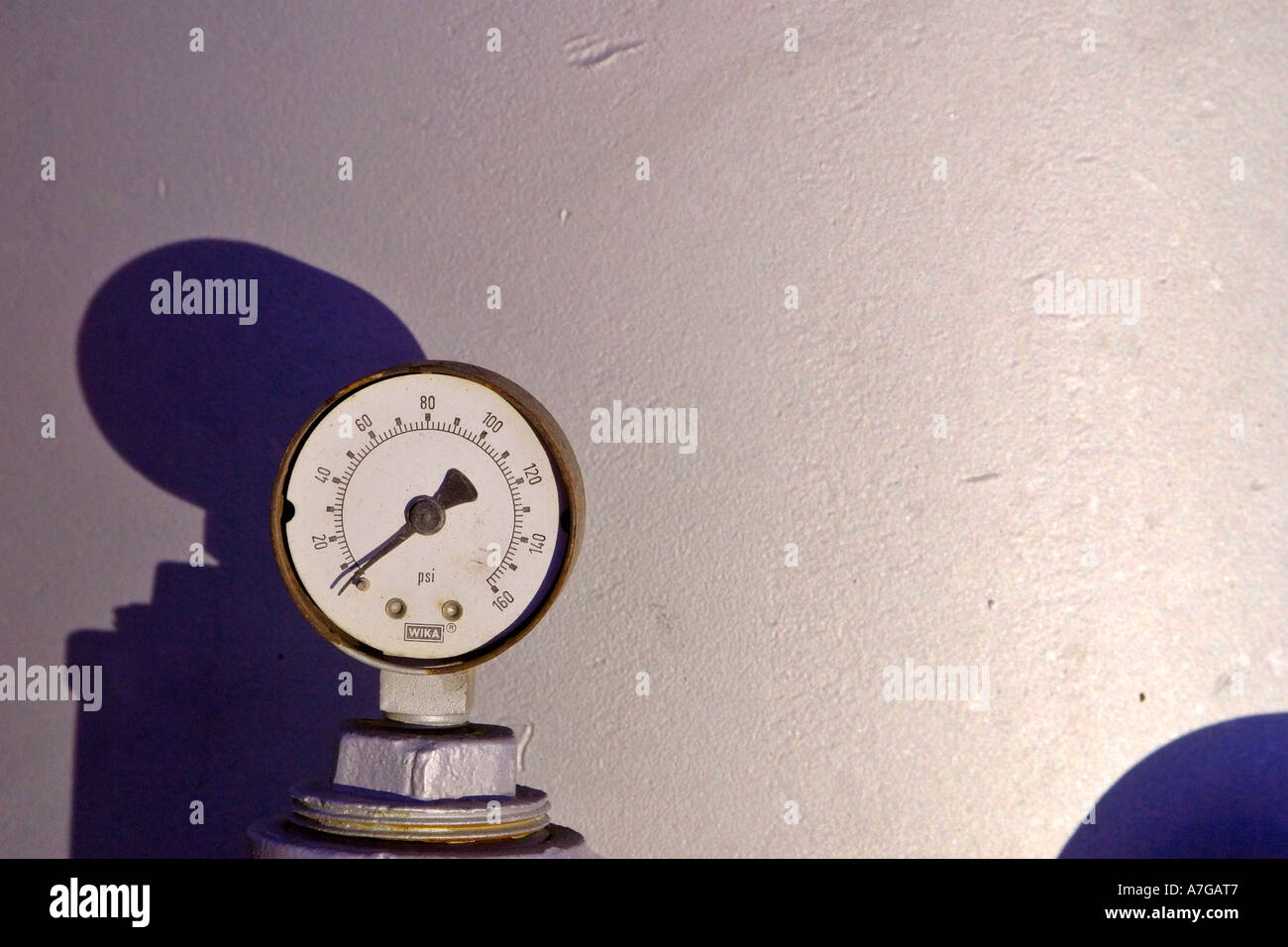 Pressure gage on tank Stock Photo - Alamy