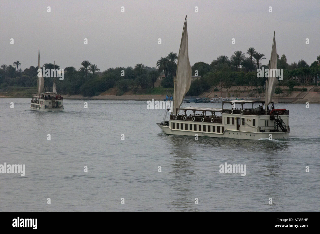 Felucca style Nile cruise ship Stock Photo - Alamy