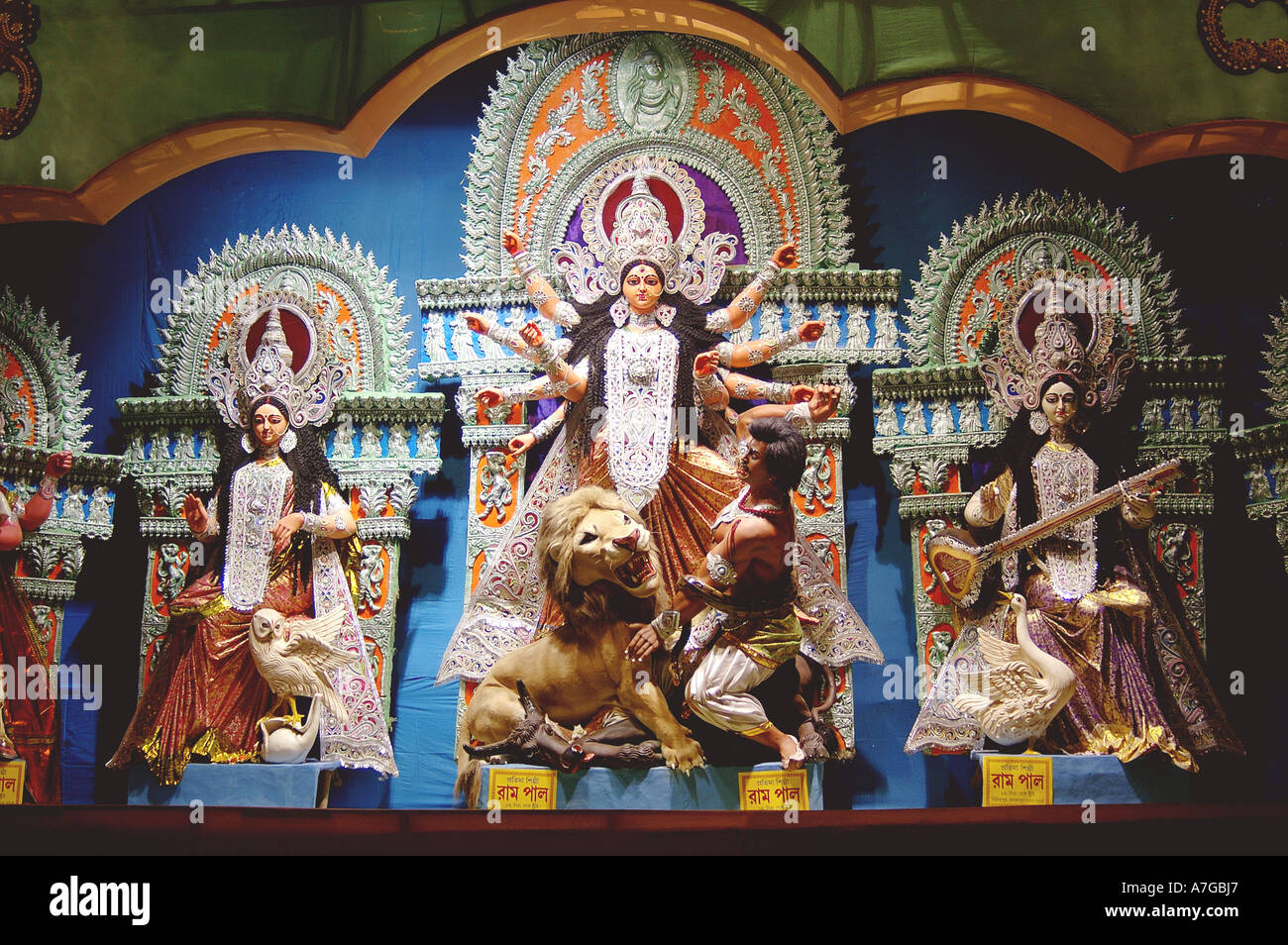 Goddess Durga Killing Mahishasura High Resolution Stock Photography and ...
