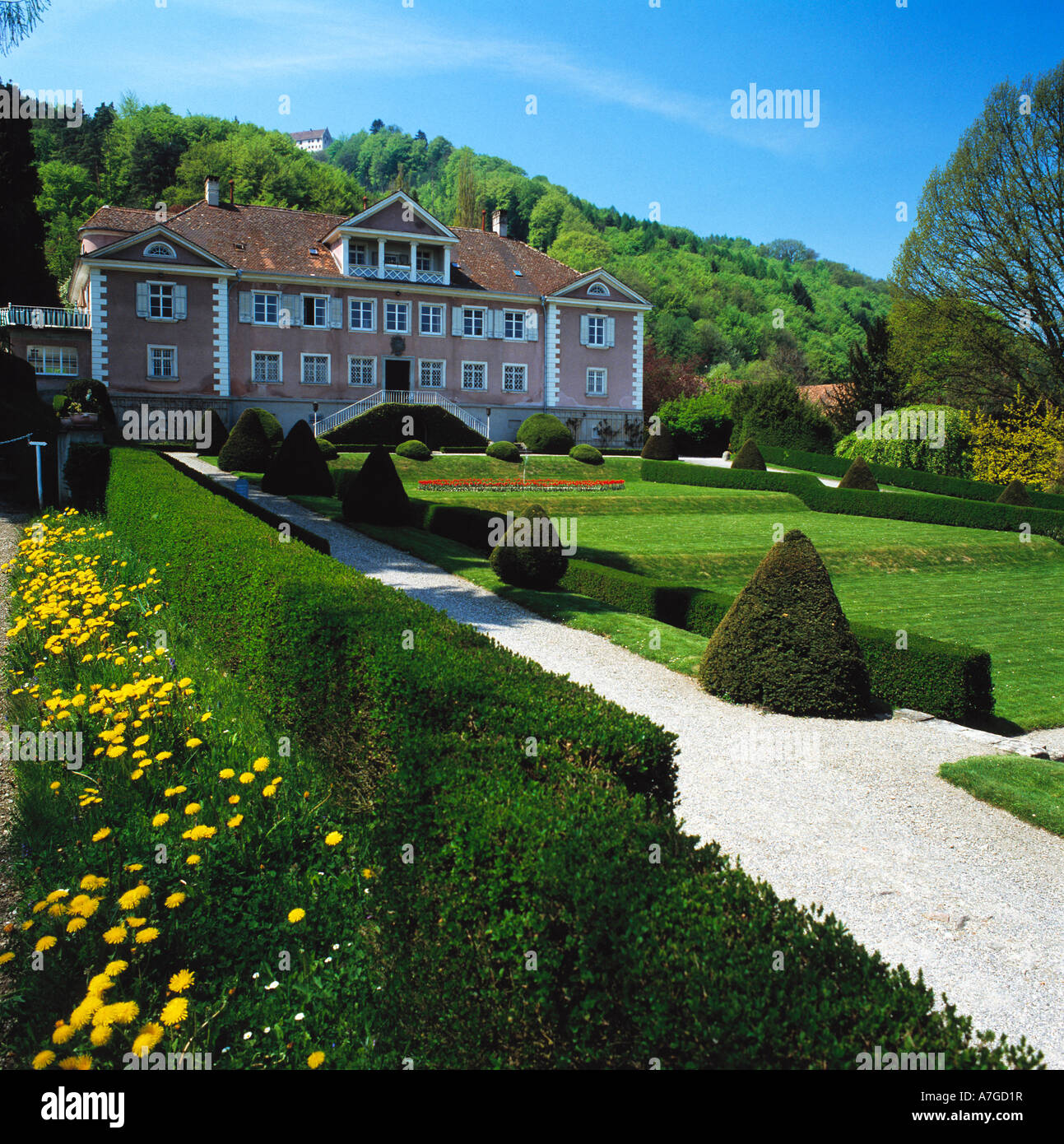 Schloss und Schlosspark Bodman in Bodman-Ludwigshafen, Bodensee, Baden ...