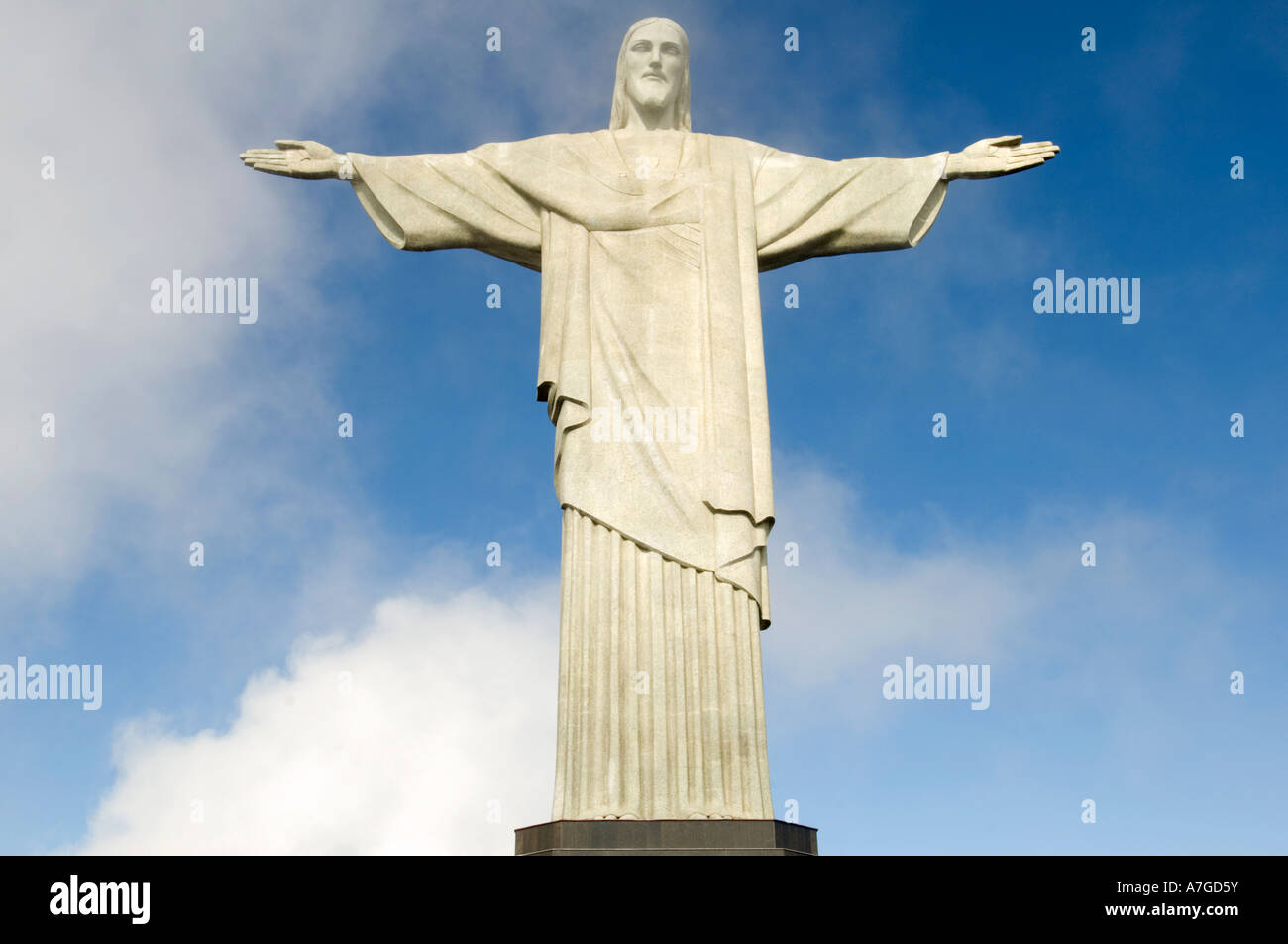 A view of the Christ the Redeemer (Cristo Redentor) statue overlooking ...
