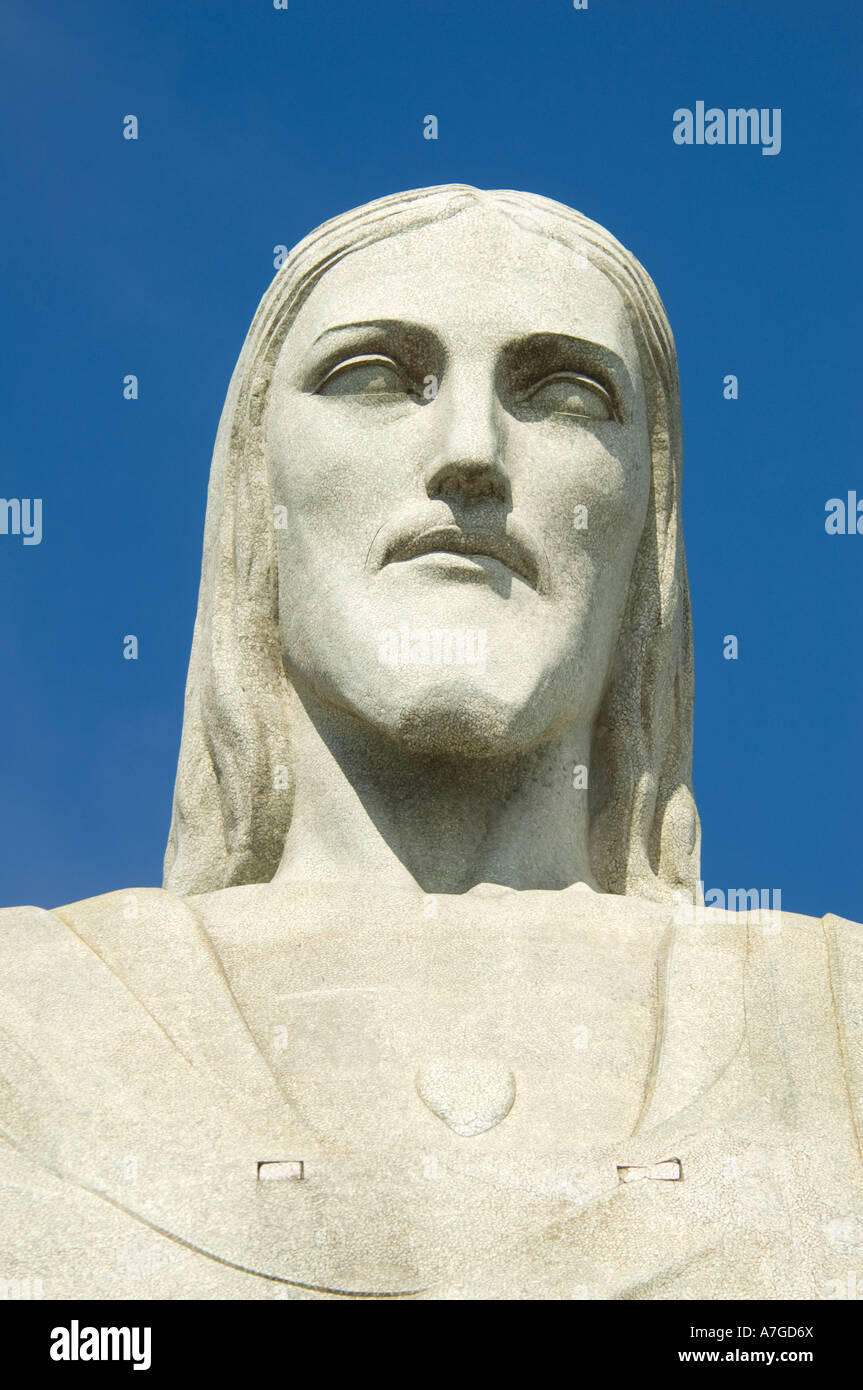 A Close Up Head And Shoulder View Of The Christ The Redeemer Cristo Redentor Statue