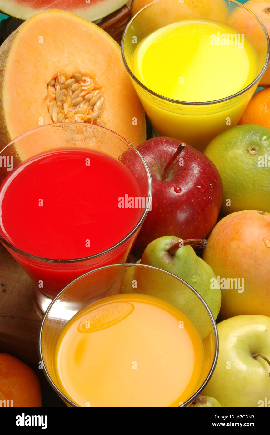 ANG77738 Mixed Fruits arrangement of different fruits and juices Stock ...