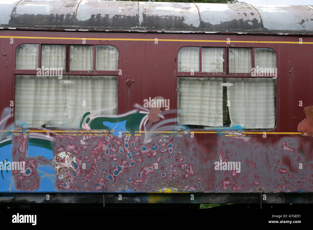 Graffiti on a railway carriage Stock Photo - Alamy