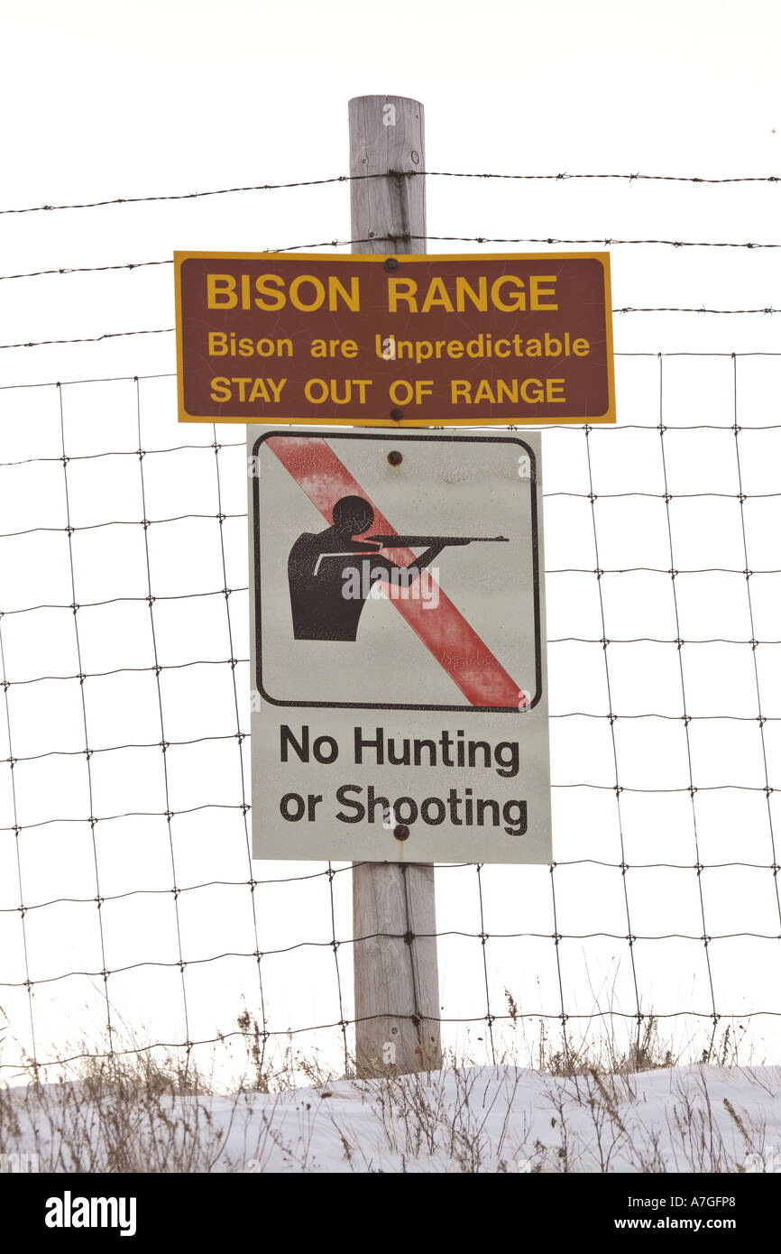 Sign at Buffalo Pound Provincial Park in scenic Saskatchewan Canada ...