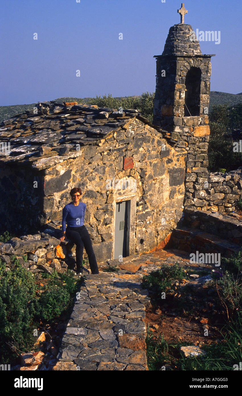 Stop at a roadside church, Kokala Greece Stock Photo - Alamy