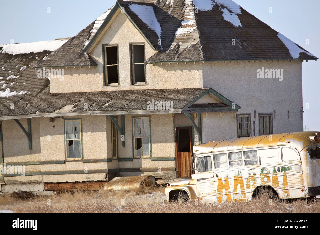 The old Pasqua train station in scenic Saskatchewan Canada Stock Photo ...