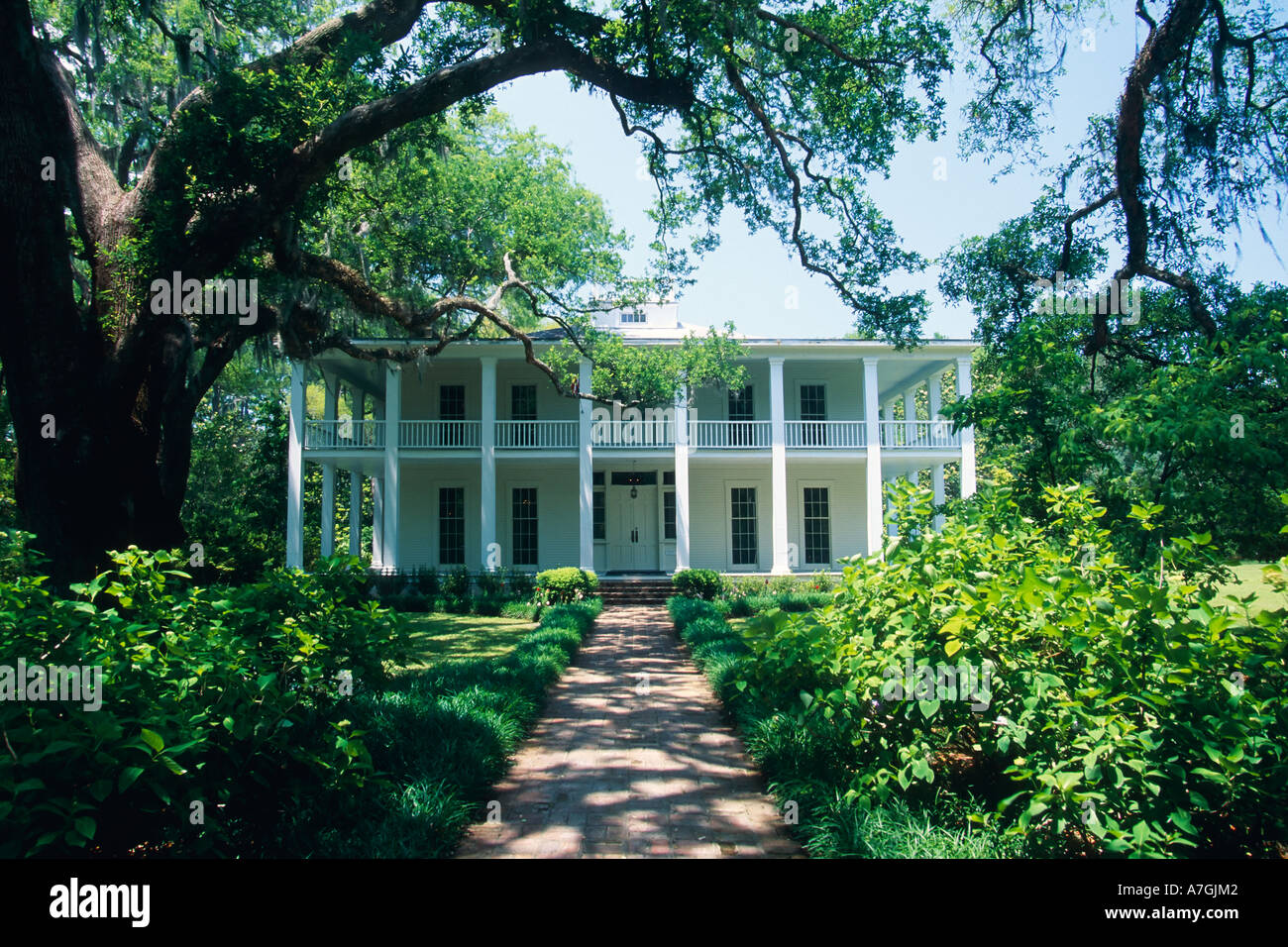Historic mansion at Eden State Park located in the Florida Panhandle ...