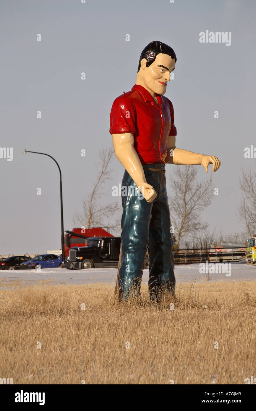 Farmer statue in field in scenic Saskatchewan Canada Stock Photo - Alamy