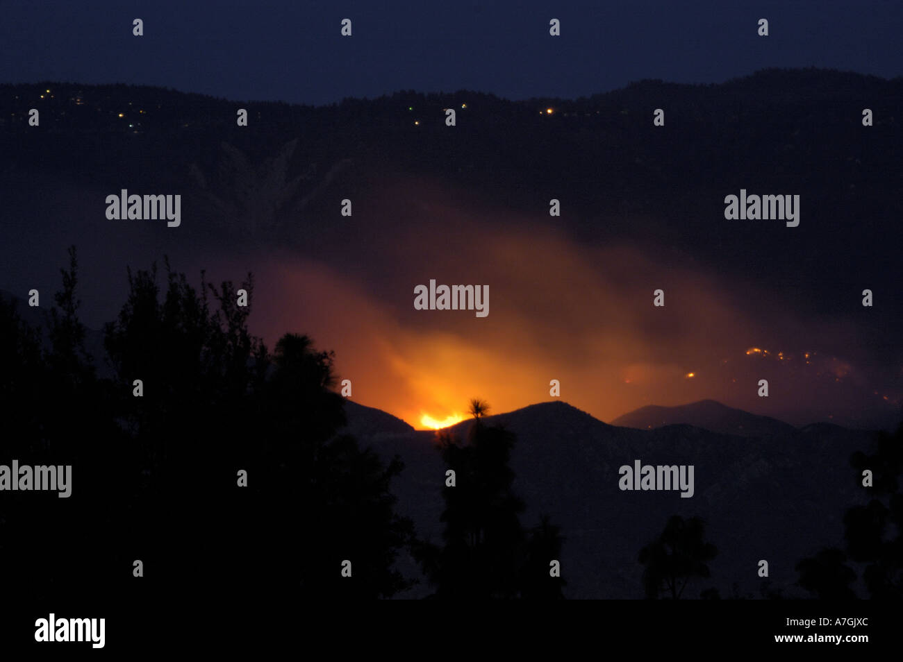 Plunge Fire after Sundown Stock Photo - Alamy