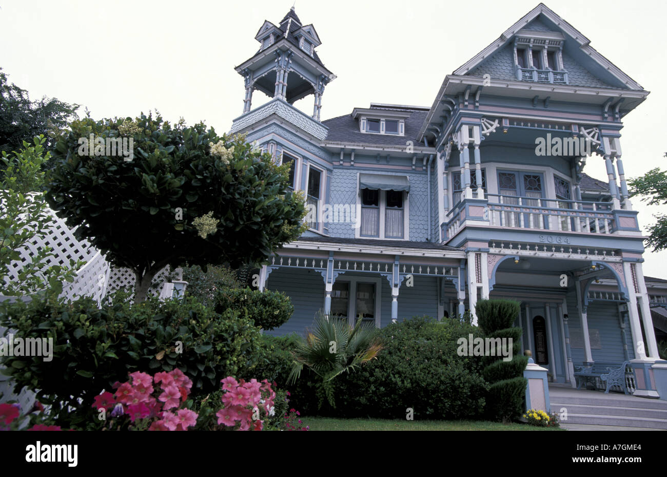 North America, USA, CA, Redlands. Edwards Victorian Mansion Stock Photo ...