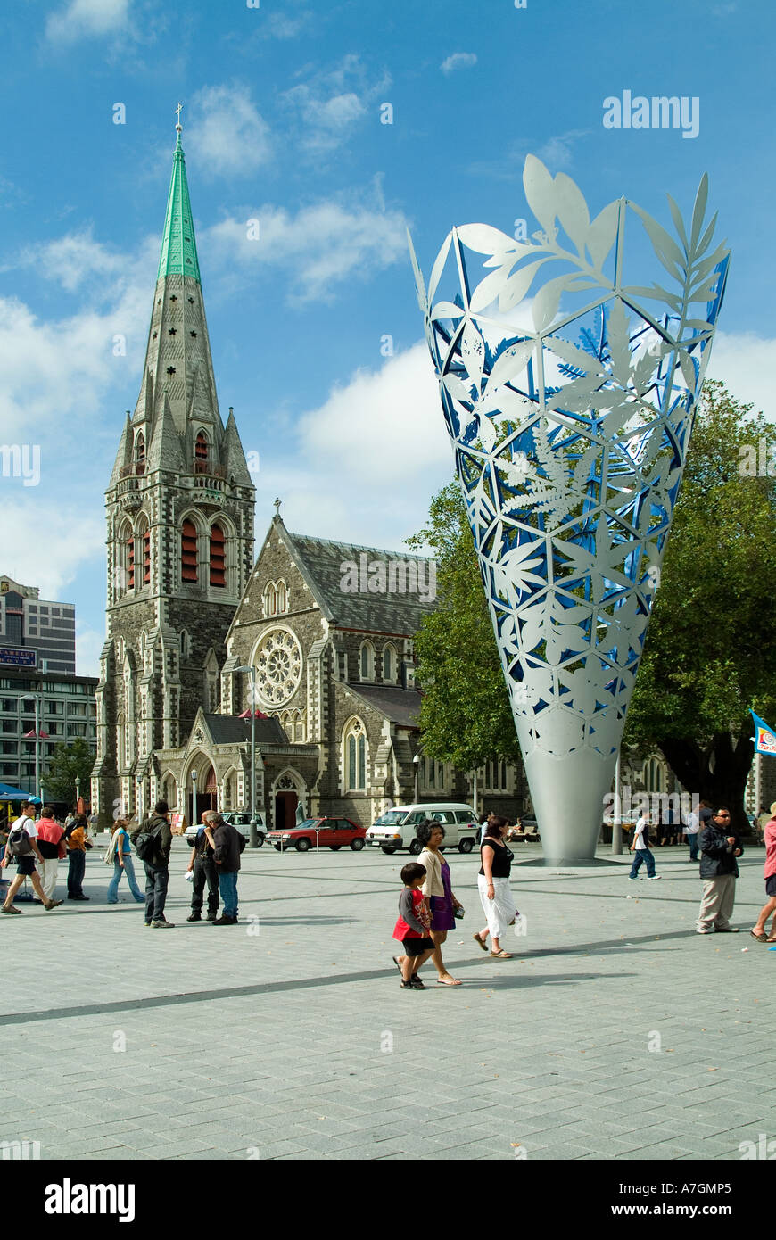 Cathedral Square, Christchurch, New Zealand Stock Photo - Alamy