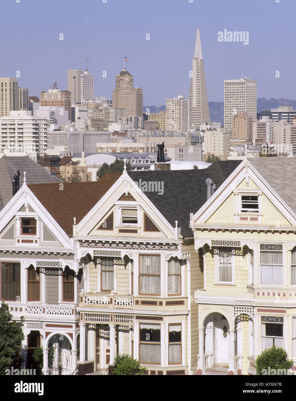 North America, USA, California, San Francisco. Historic houses in Alamo ...