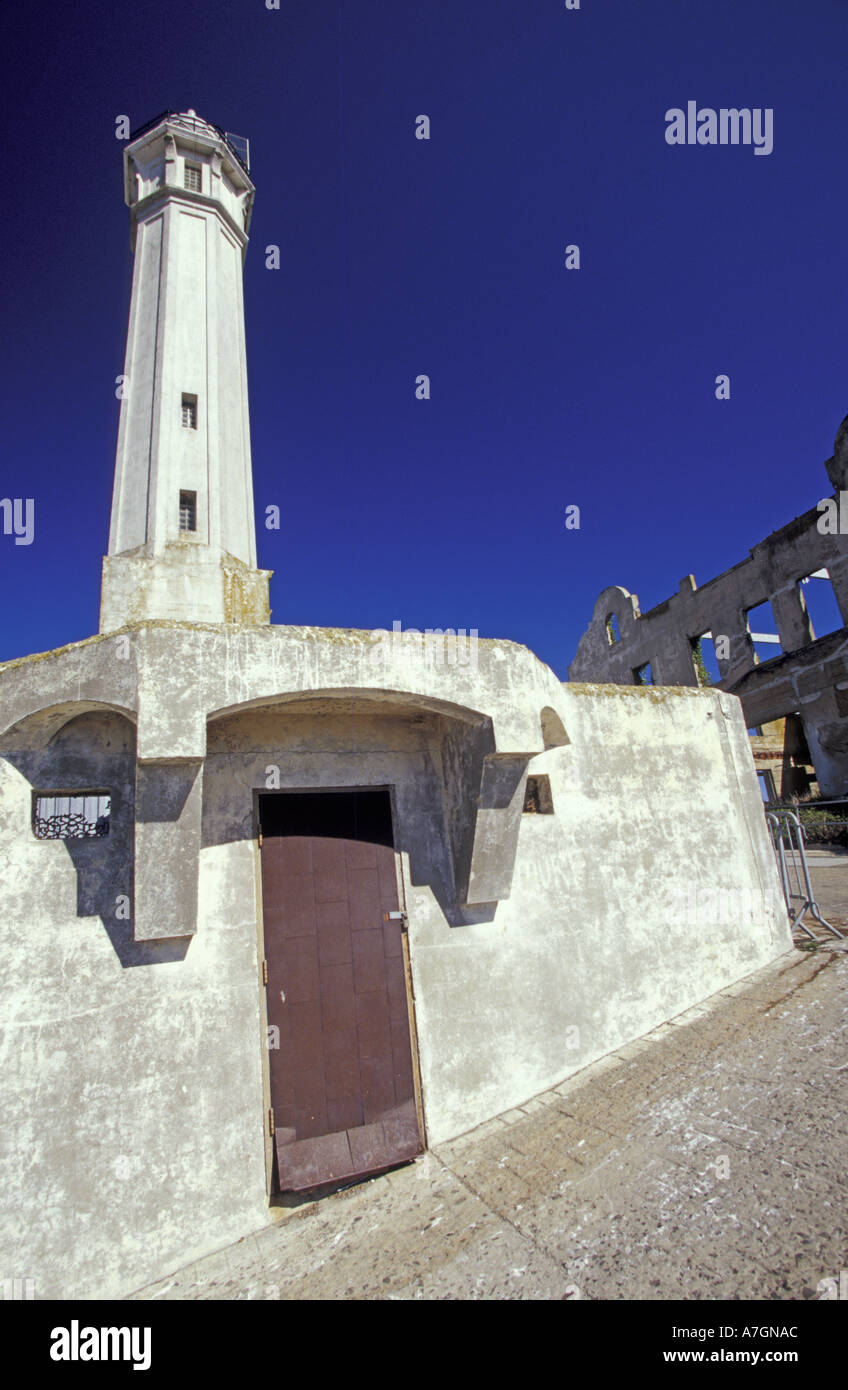USA, California, San Francisco, Alcatraz Island. Lighthouse Stock Photo ...